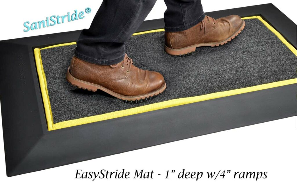 Shoe Sanitizer Mat, USA made Disinfectant shoe mat - SaniStride®